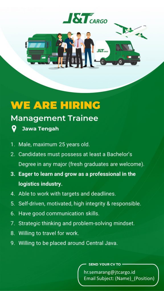 Management Trainee @ J & T Cargo – SCU
