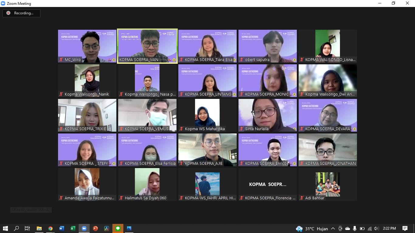 Sharing & Gathering KOPMA 2022, Bersama KOPMA Walisongo (“New ...