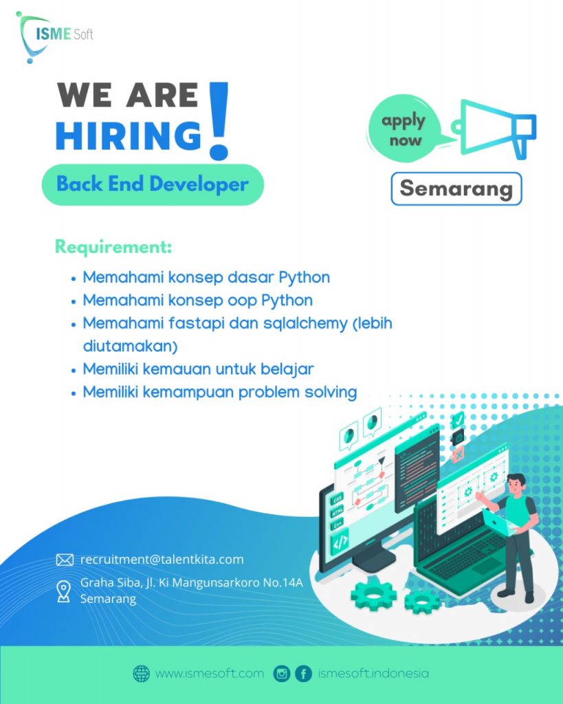 Back End Developer @ PT Talenta Informasi Teknologi – SCU
