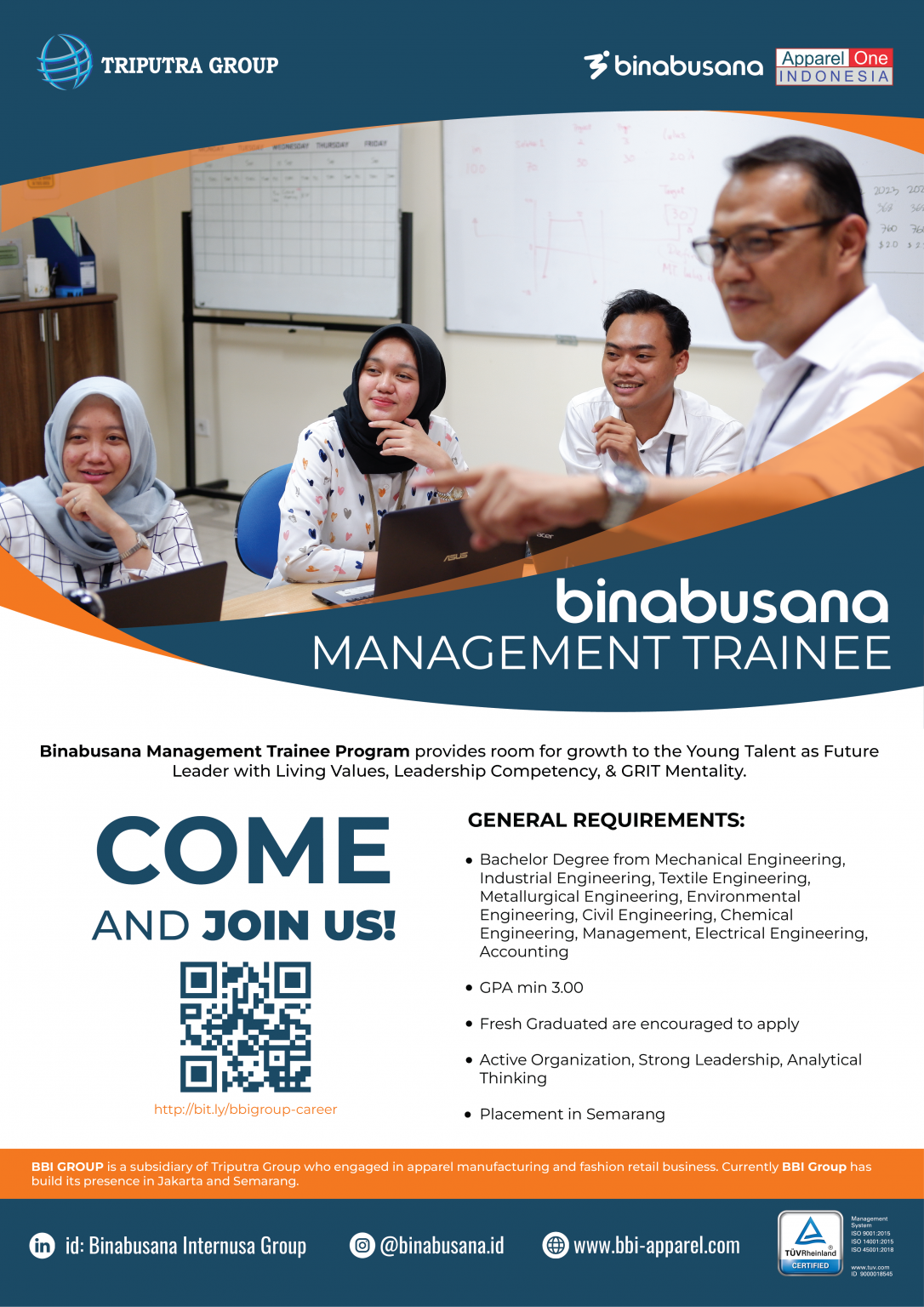 Management Trainee @TRIPUTRA GROUP – SCU