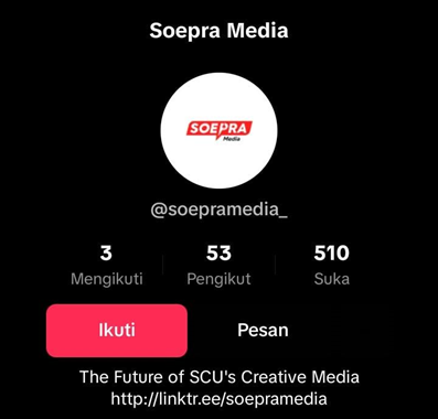Konten Tiktok UKM Soepra Media SCU – SCU