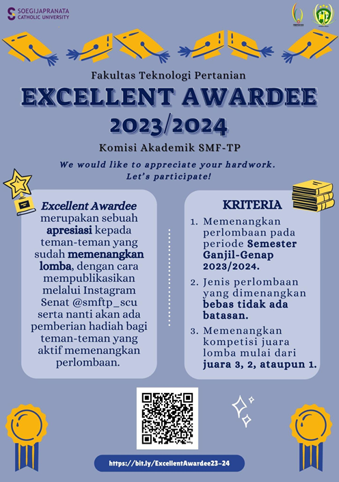 SMF-TP SCU Apresiasi Prestasi Mahasiswa melalui “Excellent Awardee” – SCU