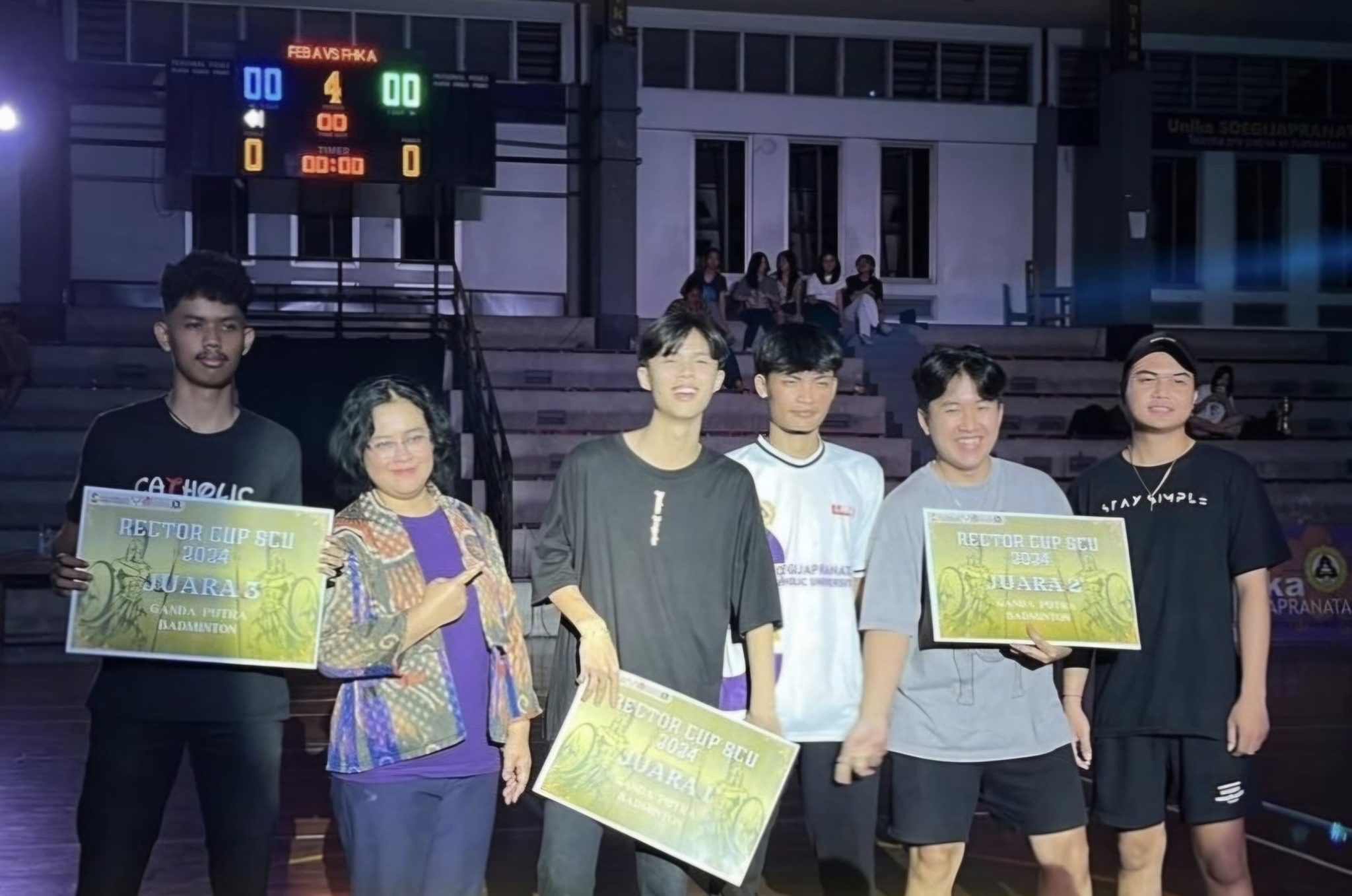UKM Badminton FHK SCU Raih Juara 2 Rector Cup 2024 – SCU