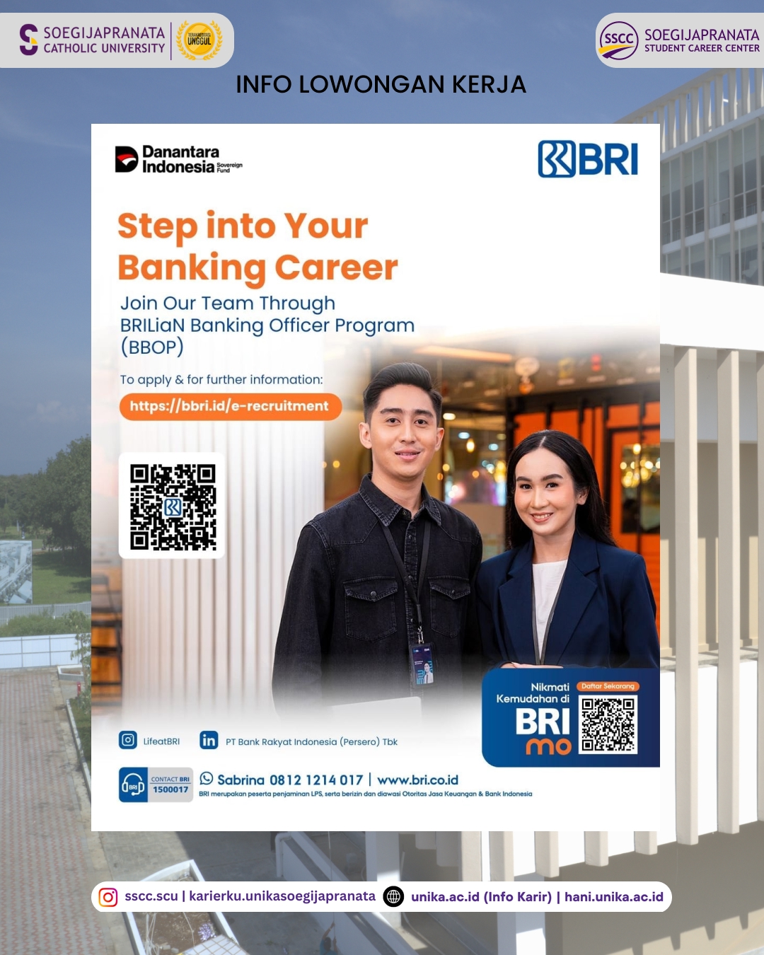 Loker Juli 2025 – BANK RAKYAT INDONESIA(BRI) || Job Vacancy – SCU