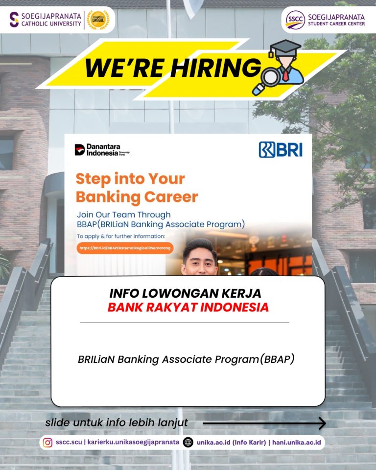 Loker Agustus 2025 – BANK RAKYAT INDONESIA(BRI) || Job Vacancy – SCU