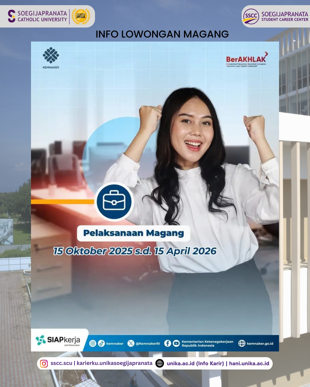 Loker Oktober 2025 – Kemenaker || Job Vacancy – SCU